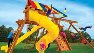 King Kong Castle Base Pkg V with 270° Spiral Slide (25E) - Alden Pools ...